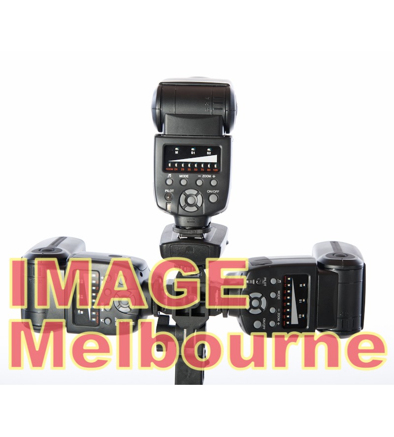 Triflash bracket for 3 speedlight flashes & umbrella / Apollo